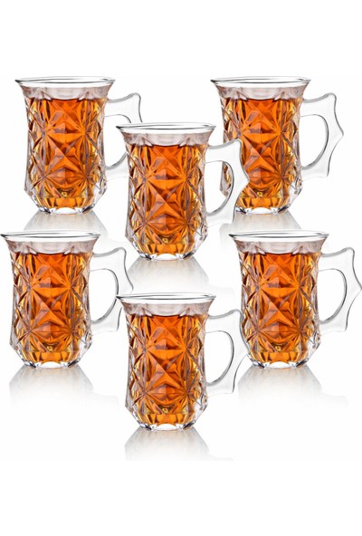 Queens Kitchen 6 Adet Kristal Büyük Çay Kupası