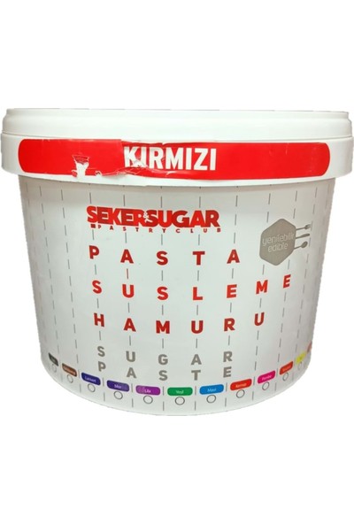Şeker & Sugar Kırmızı Renk Şeker Hamuru 2,5 kg