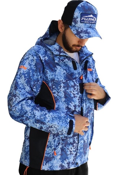 Fujin Raincoat Yağmurluk Marine Camo