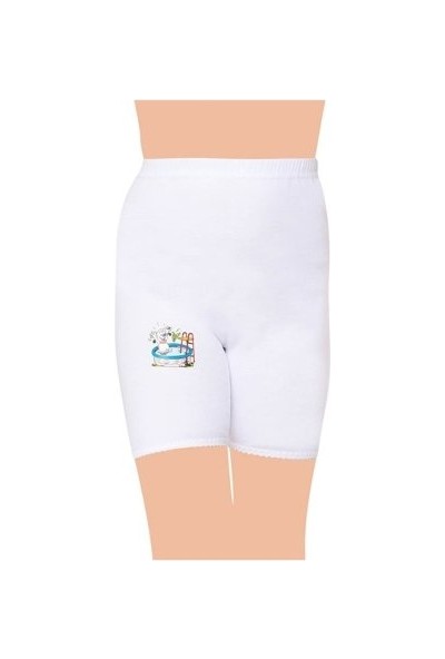 Tutku Kız Çocuk Beyaz Paçalı Külot 2 Adet 0175 Tutku Kız Çocuk Beyaz Paçalı Külot 2 Adet 0175