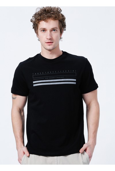 Gualtiero Manuele Giorgi Bisiklet Yaka Regular Fit Düz Siyah Erkek T-Shirt - GU22MSS03153 Gualtiero Manuele Giorgi Bisiklet Yaka Regular Fit Düz Siyah Erkek T-Shirt - GU22MSS03153