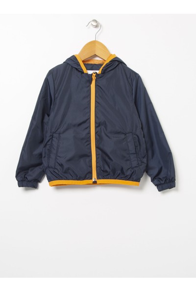 Limon Beggın-U Lacivert Kapüşonlu Düz Çocuk Mont