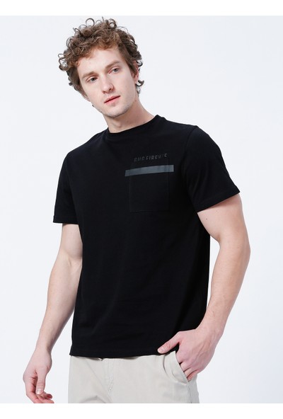 Gualtiero Manuele Giorgi Bisiklet Yaka Regular Fit Düz Siyah Erkek T-Shirt - GU22MSS03152 Gualtiero Manuele Giorgi Bisiklet Yaka Regular Fit Düz Siyah Erkek T-Shirt - GU22MSS03152