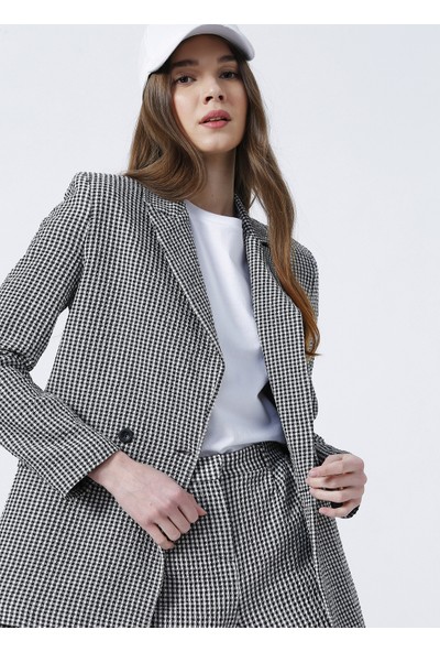 Fabrika Ceket, 42, Siyah - Beyaz