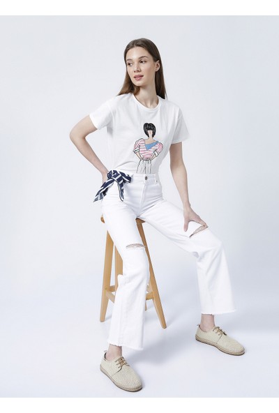 Fabrika Denim Pantolon, 32, Beyaz