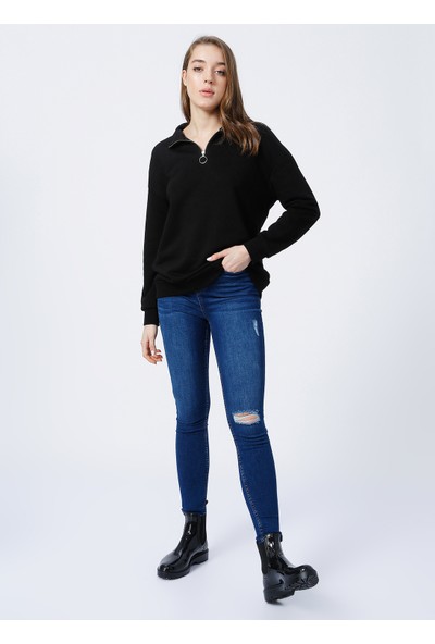 Aeropostale KDPK100 Skinny Fit Düz Koyu Indigo Kadın Denim Pantolon Aeropostale KDPK100 Skinny Fit Düz Koyu Indigo Kadın Denim Pantolon