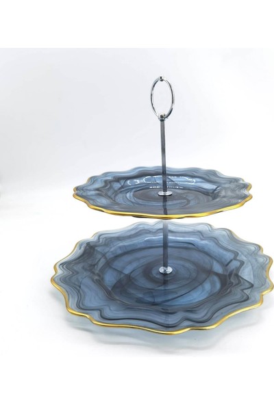 Cemile Empire Siyah Altın 2 Katlı Kurabiyelik ADC3718CMS