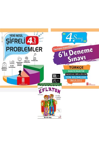 Ata Yayıncılık 4. Sınıf Şifreli Problemler + 6’ Lı Deneme Sınavı Ata Yayıncılık 4. Sınıf Şifreli Problemler + 6’ Lı Deneme Sınavı