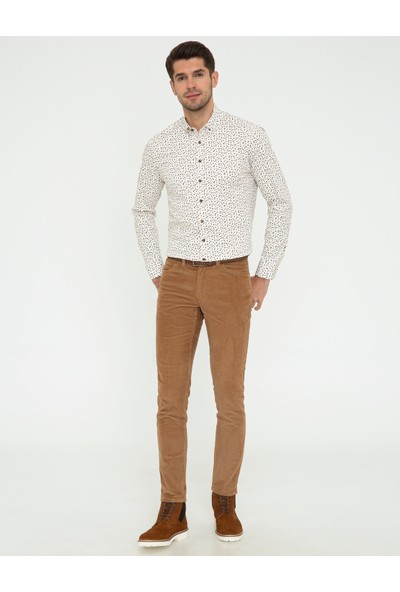 Pierre Cardin Taba Slim Fit Chino Pantolon 50239895-VR099 Pierre Cardin Taba Slim Fit Chino Pantolon 50239895-VR099