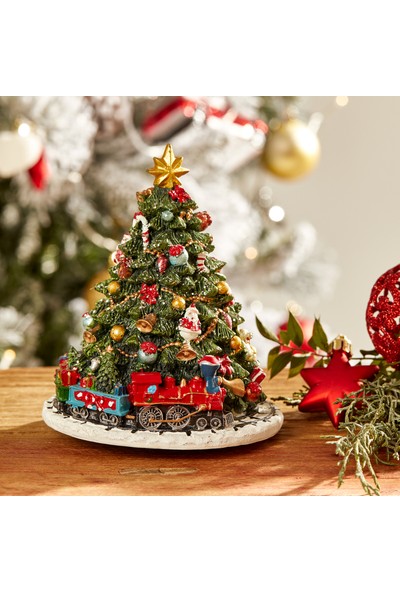 Karaca Home New Year Tree Müzikli Yılbaşı Obje 15 cm Karaca Home New Year Tree Müzikli Yılbaşı Obje 15 cm