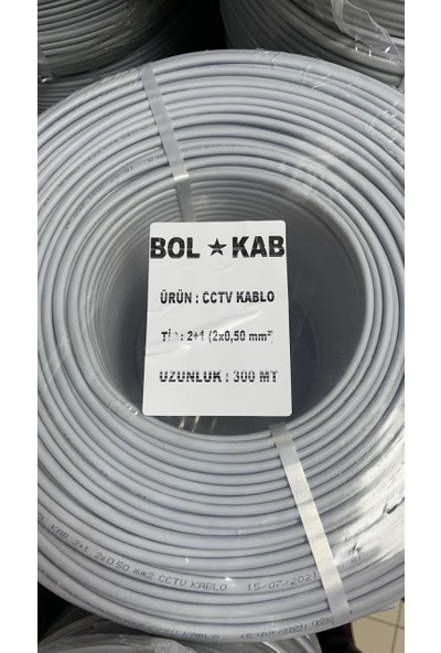Bolkab Bolsat 2+1 2X050 Cctv Kamera Kablosu Cca 300 mt Bolkab Bolsat 2+1 2X050 Cctv Kamera Kablosu Cca 300 mt