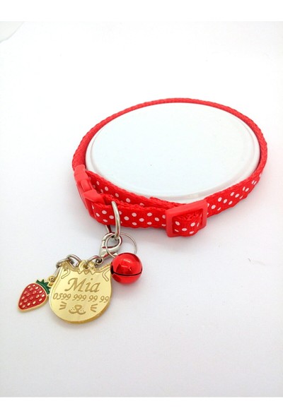 Sempati Store Kedi Tasması ve Kedi İsimlik Kedi İsim Künyesi Set (Papatya Figürü+Gold Papyon+Kırmızı Puantiyeli Tasma) Sempati Store Kedi Tasması ve Kedi İsimlik Kedi İsim Künyesi Set (Papatya Figürü+Gold Papyon+Kırmızı Puantiyeli Tasma)