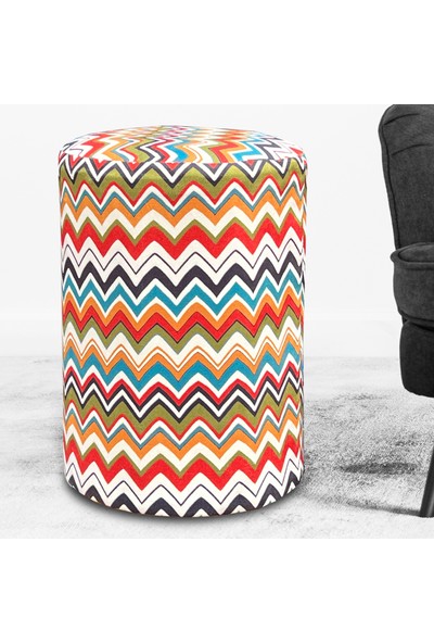 Weblonya Renkli Puf Minderli Puf Bahçe Koltuk Sandalye 5091