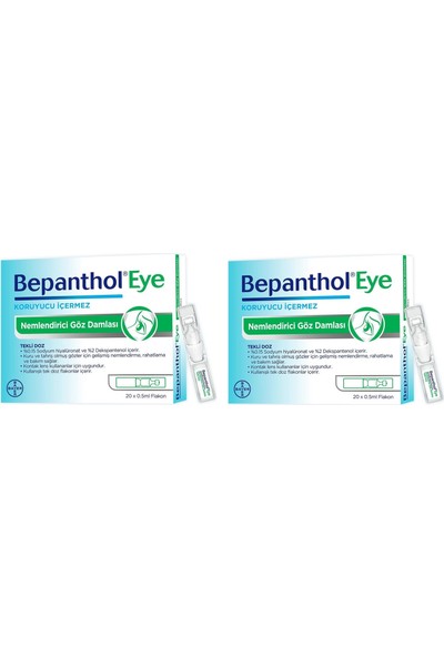 Bepanthol Eye 0,5 Ml X 20 Flakon 2 Adet Bepanthol Eye 0,5 Ml X 20 Flakon 2 Adet