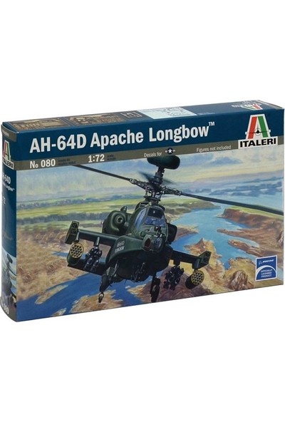 Italeri 0080S 1/72 AH-64D Apache Longbow Askeri Helikopter Demonte Plastik Maketi Italeri 0080S 1/72 AH-64D Apache Longbow Askeri Helikopter Demonte Plastik Maketi