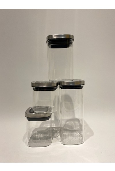 Arow 4 Parça Cam Kavanoz Saklama Seti Arow 4 Parça Cam Kavanoz Saklama Seti