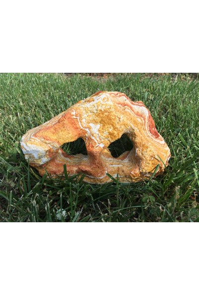 Lorien Stone Delikli Akvaryum Taşı Dekoratif Taş 2 Delikli Sarı Çizgili Doğal Taş Lorien Stone Delikli Akvaryum Taşı Dekoratif Taş 2 Delikli Sarı Çizgili Doğal Taş
