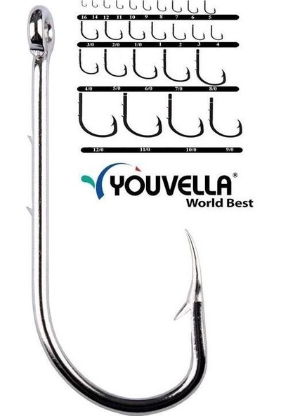 Youvella 1466 Youvella Kore Iğne No: 2/0 100’LÜ, Çift Tırnaklı, Nikel Youvella 1466 Youvella Kore Iğne No: 2/0 100’LÜ, Çift Tırnaklı, Nikel