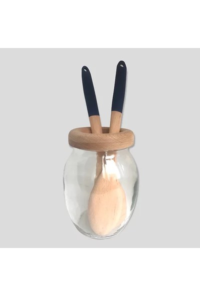 Nordhus Mavi Cam Kaşıklık Seti