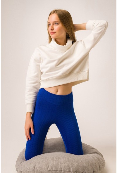 Donna Liberta Kadın Lacivert Yüksek Bel Petek Desen Brezilya Tayt Donna Liberta Kadın Lacivert Yüksek Bel Petek Desen Brezilya Tayt