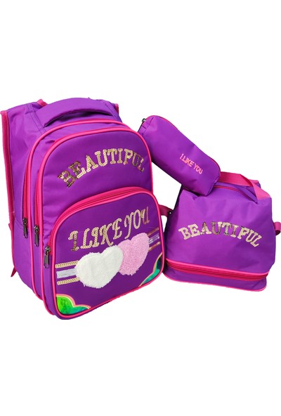 Lesmons Ilkokul Sırt Çantası Beslenme Çantası ve Kalemlik Seti Lesmons Ilkokul Sırt Çantası Beslenme Çantası ve Kalemlik Seti