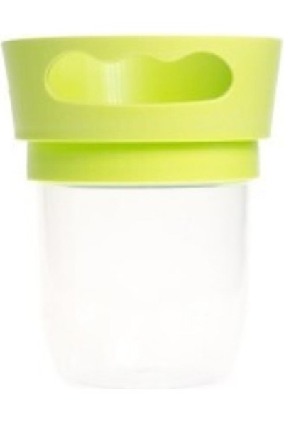 Dipak Yeşil Renk Dökülmeyi Önleyen Atıştırmalık Kabı / Atıştırmalık Bardak