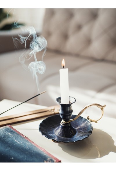 Ahcahome Fırfırlı Bakır El Şamdanı Ahcahome Fırfırlı Bakır El Şamdanı