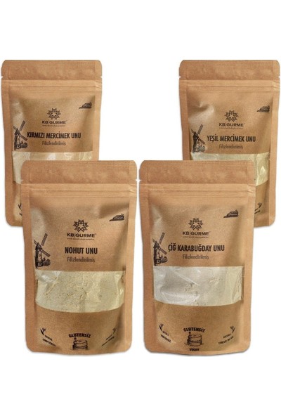 Kb Gurme Glutensiz, Vegan Filizlendirilmiş Nohut Unu 500 gr Kb Gurme Glutensiz, Vegan Filizlendirilmiş Nohut Unu 500 gr