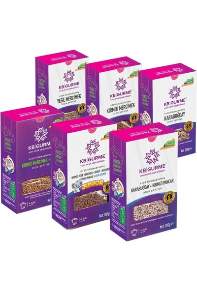 Kb Gurme Glutensiz, Vegan Arpa Şehriye 200 gr x 6