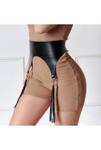 Sweet Demon Body Ceket ve Elbise Üzeri Arkadan Ayarlanabilir Püsküllü Deri Korse Bel Kemer Siyah Sweet Demon Body Ceket ve Elbise Üzeri Arkadan Ayarlanabilir Püsküllü Deri Korse Bel Kemer Siyah