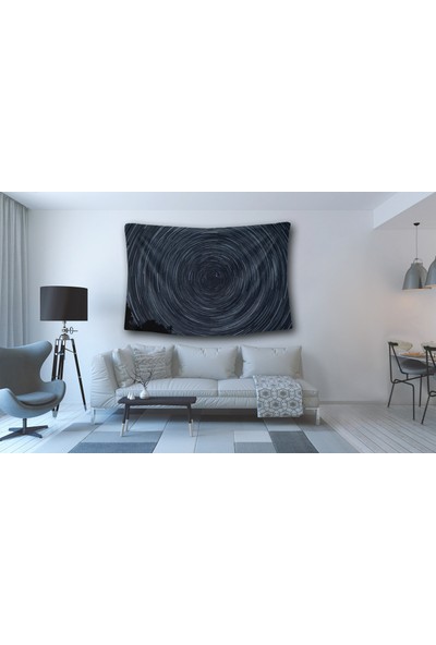 Kum Dijital Gece ve Yıldızlar Duvar Örtüsü