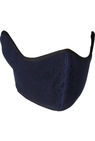 Half Yüz Maskesi ile Earmuffs Delik Kulak Isıtıcı Açık Spor Koyu Mavi Için Bisiklet Maskesi (Yurt Dışından)