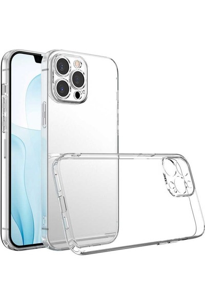 Eloen Apple iPhone 12 Pro Max Şeffaf Kamera Korumalı Kalın Tam Koruma Kılıf
