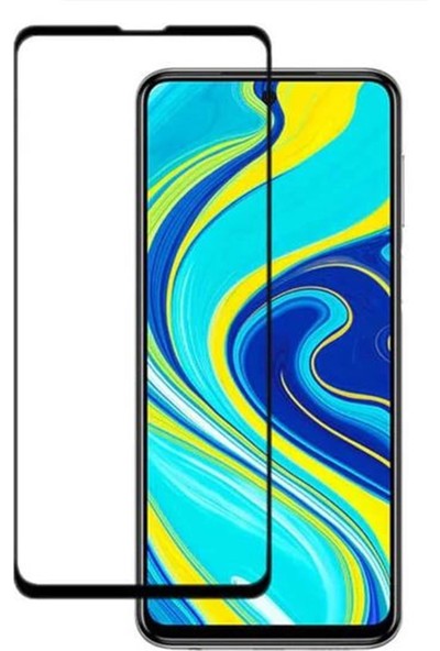 Lenipa Xiaomi Note 9 5d Tam Kaplayan Kırılmaz Siyah Ekran Koruyucu Cam