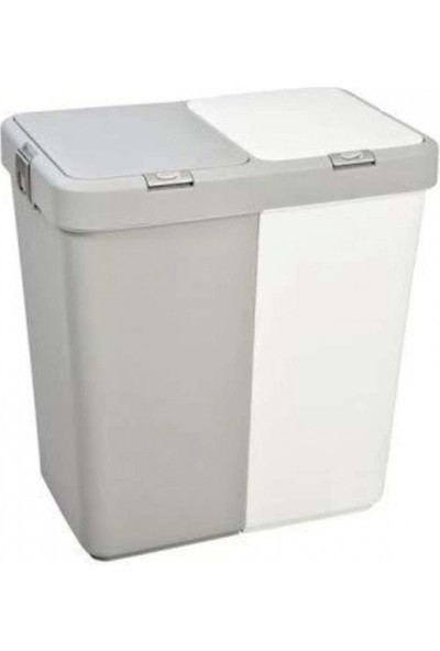 Motek Ikili Dokunmatik Kirli Çamaşır Sepeti (Gri-Beyaz) Motek Ikili Dokunmatik Kirli Çamaşır Sepeti (Gri-Beyaz)