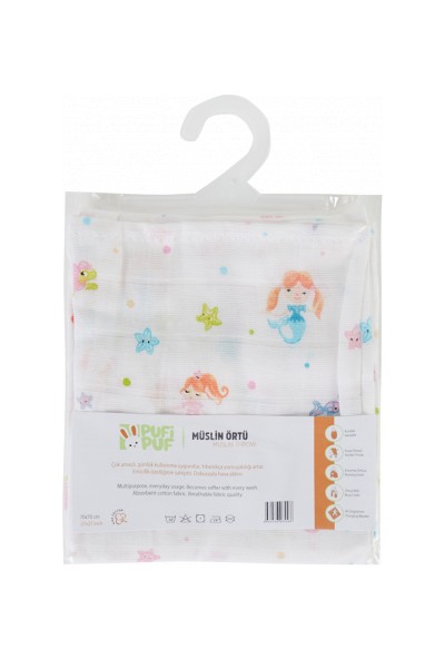 Pufi Puf 70*70 cm Müslin Örtü