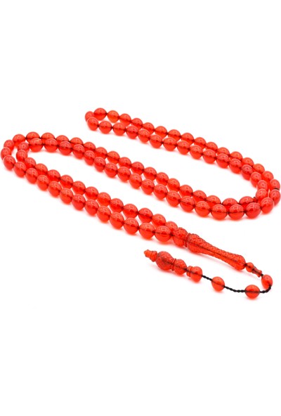 Murty99 Usta Işi Arpa Kesim 99 Luk Kırmızı Toz Pres Kehribar Tesbih Iri