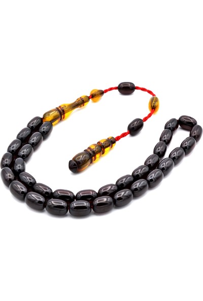 Murty99 Usta Işi Sistemli Beyzi Kesim Çubuk Malzeme Sıkma Kehribar Tesbih 076