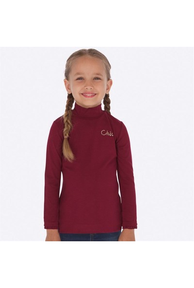 Mayoral Balıkçı Yaka Bordo -Viskos - Kız Mayoral Balıkçı Yaka Bordo -Viskos - Kız