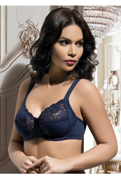 Bella Donna Yarı Dantelli & Toparlayıcı Minimizer Sütyen & Lacivert & Bella Donna Yarı Dantelli & Toparlayıcı Minimizer Sütyen & Lacivert &