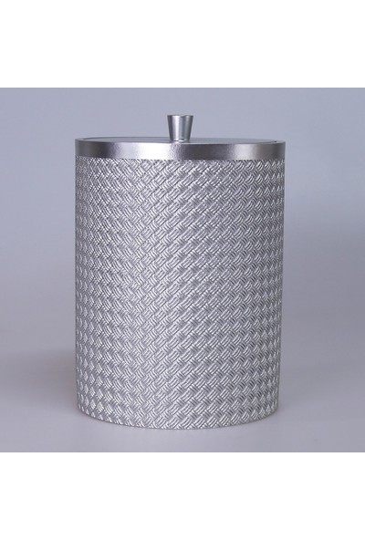 Wicker Çöp Kovası Gümüş