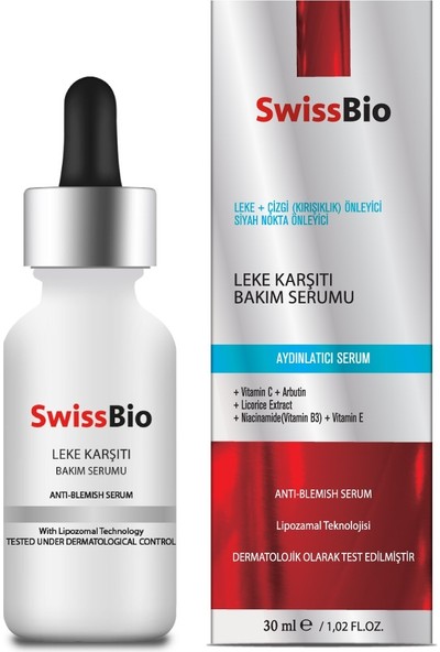 SwissBio Leke Karşıtı Bakım Serumu 30 ml