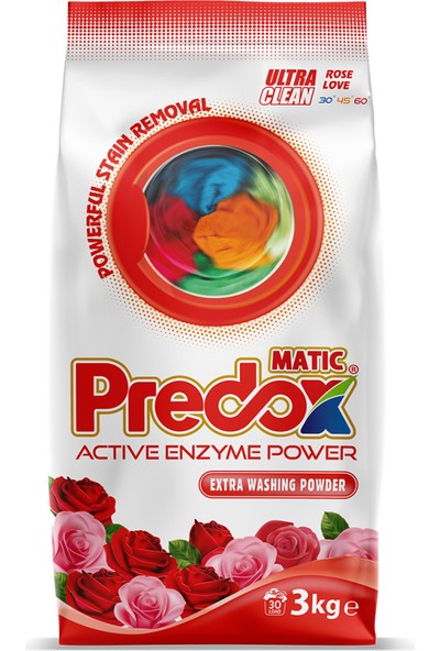 Predo Predox Matic Toz Deterjan Gül 2 x 3kg (6kg) Predo Predox Matic Toz Deterjan Gül 2 x 3kg (6kg)