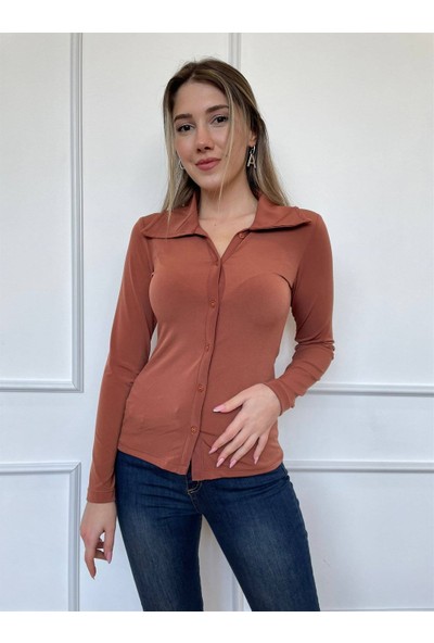 NO34STORE Taba Gömlek Kadın Taba