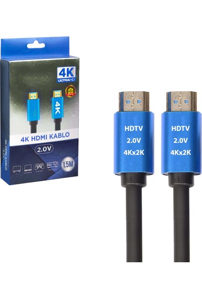 Seenergy HDMI Kablo Gold 2.0V 2K 4K HDTV 1.5 mt SE-015M4K