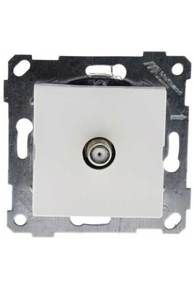 Mutlusan Rita Beyaz F Konnektörlü Tv Prizi Mutlusan Rita Beyaz F Konnektörlü Tv Prizi