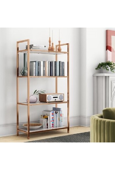 Fair Metal Bakır Kaplama Kitaplık Dosya Rafı