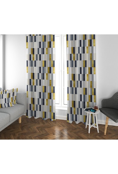 Evmila Lolla Özel Tasarım Dijital Baskı Modern Çizgili Fon Perde 1964 Evmila Lolla Özel Tasarım Dijital Baskı Modern Çizgili Fon Perde 1964