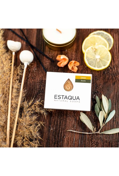 Estaqua Naturel Soaps Estaqua Zeytin ve Limon Doğal Sabunu (100G) Estaqua Naturel Soaps Estaqua Zeytin ve Limon Doğal Sabunu (100G)