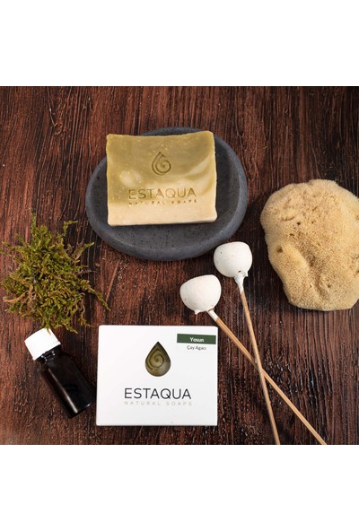 Estaqua Naturel Soaps Estaqua Yosun ve Çay Ağacı Doğal Sabunu (100G) Estaqua Naturel Soaps Estaqua Yosun ve Çay Ağacı Doğal Sabunu (100G)